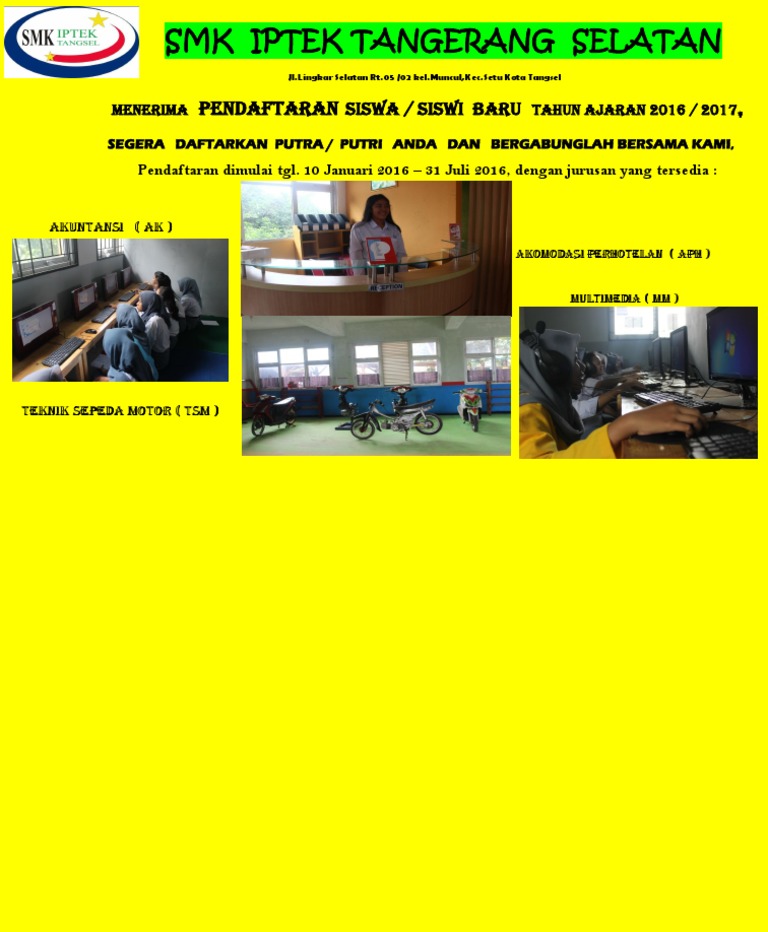 Spanduk SMK Iptek | PDF