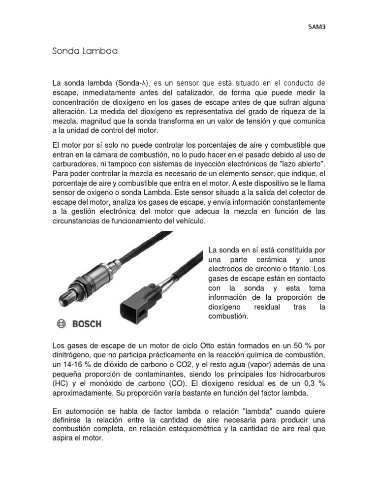 Sonda Lambda | PDF | Química | Materiales