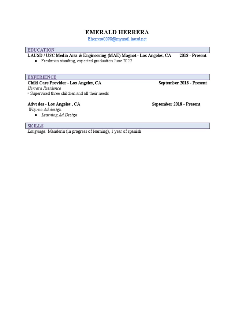 Sample Resume 2017 | PDF | Career & Growth | Social Science