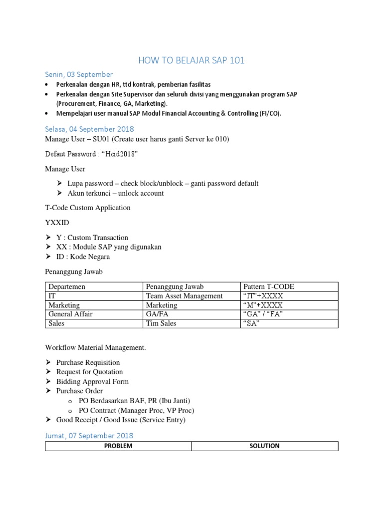 How To Learn Sap 101 | PDF