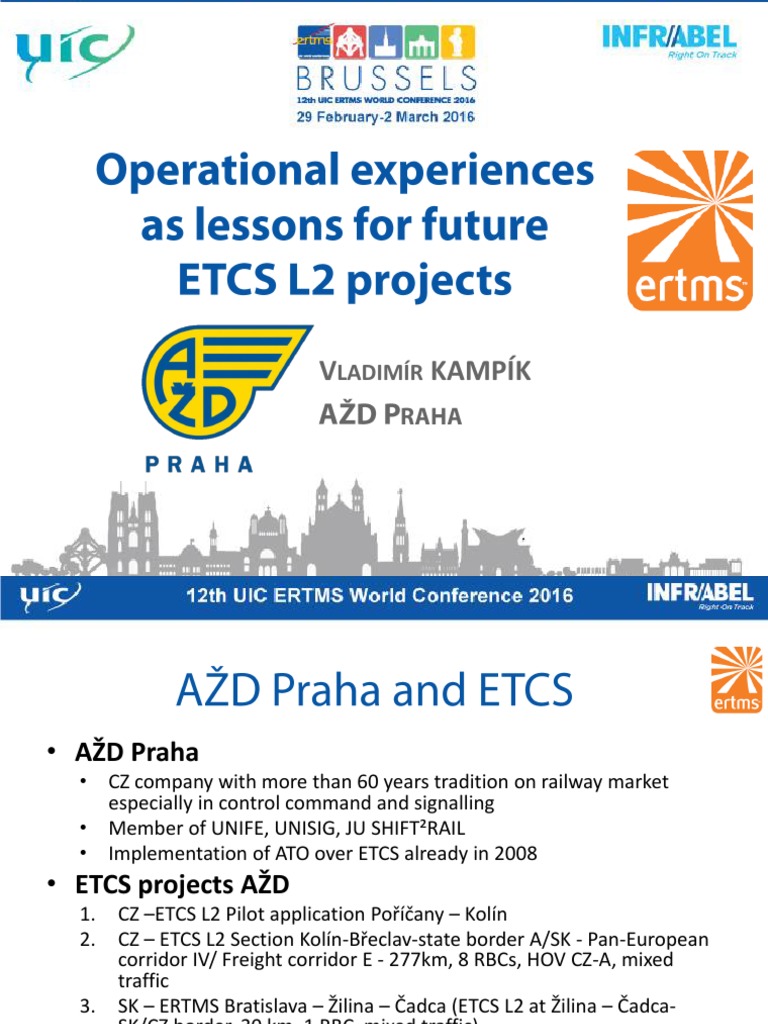 AŽD Praha: ETCS Implementation Insights | PDF | Railway Safety | Land Transport