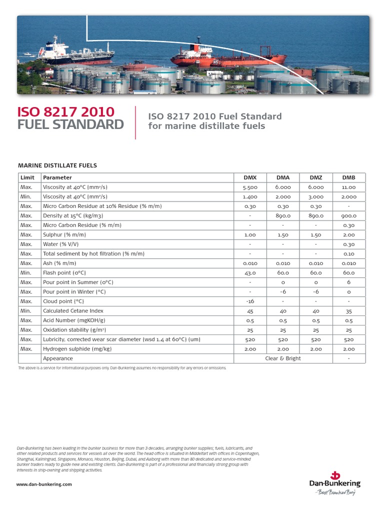 ISO 8217 2010 Fuel Standard for marine distillate fuels | Fuel Oil | Chemical Substances