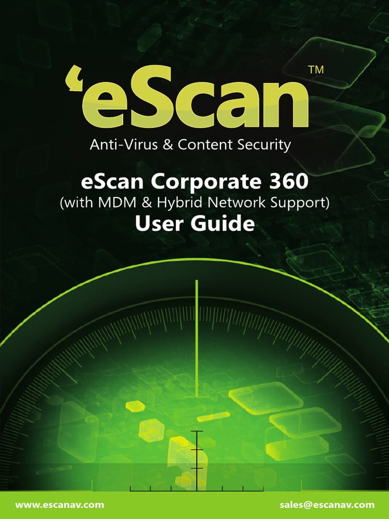 EScan Corporate 360 UG | PDF | Computer Virus | Command Line Interface