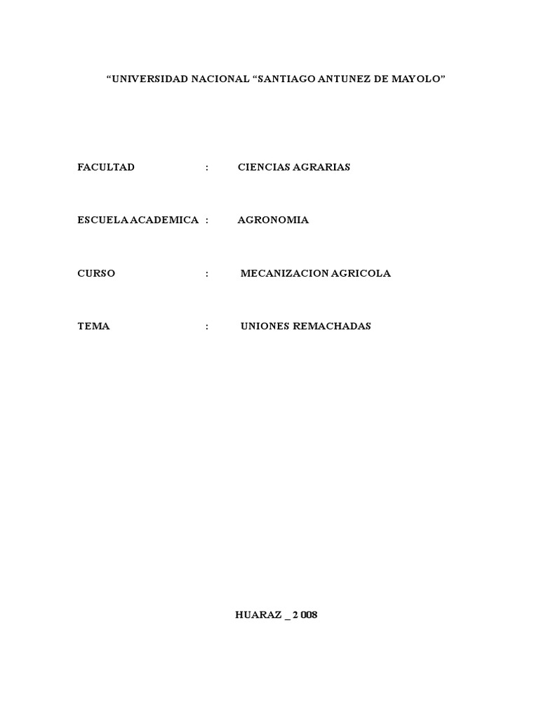 Uniones Remachadas y Roblonadas en Metales | PDF | Remache | Aluminio