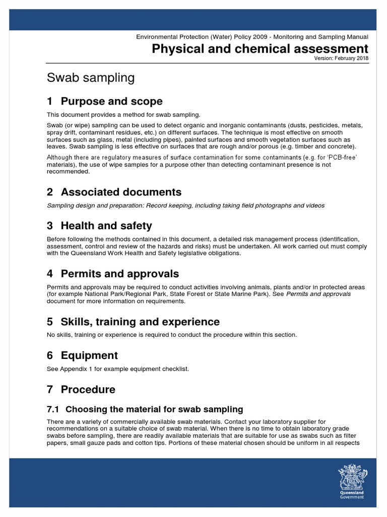 Queensland Government - Monitoring and Sampling Manual | PDF ...