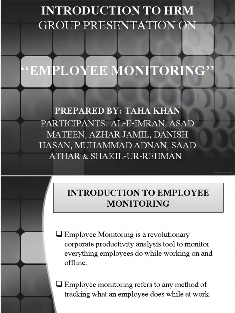 Employee Monitoring: Benefits & Methods | PDF | Human Resource ...