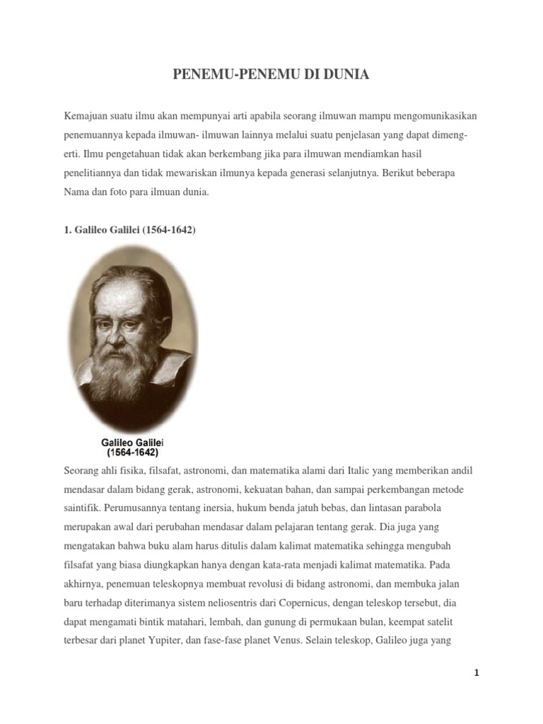Penemu-Penemu Di Dunia | PDF