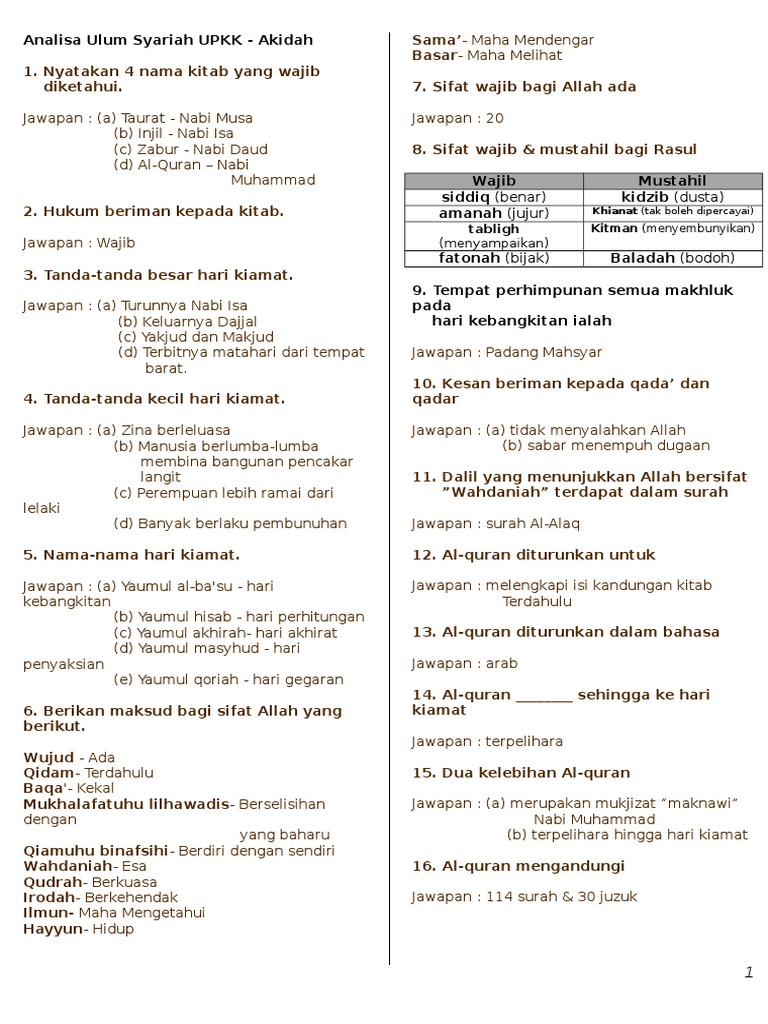 Nota Upkk 2018 | PDF