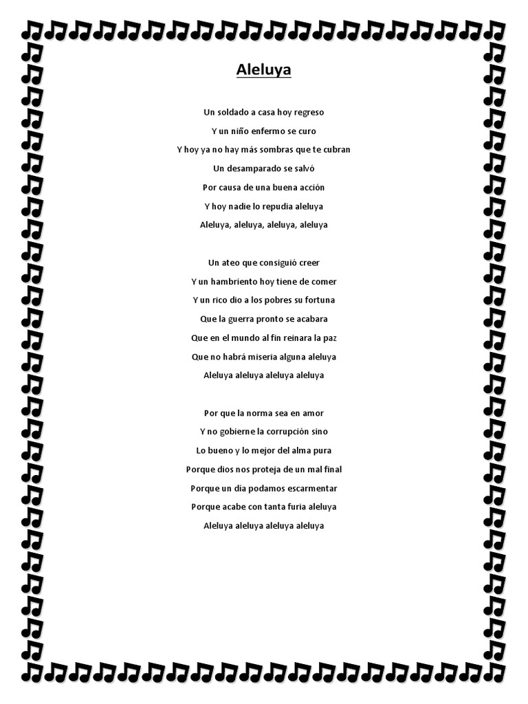 Aleluya LETRA | PDF