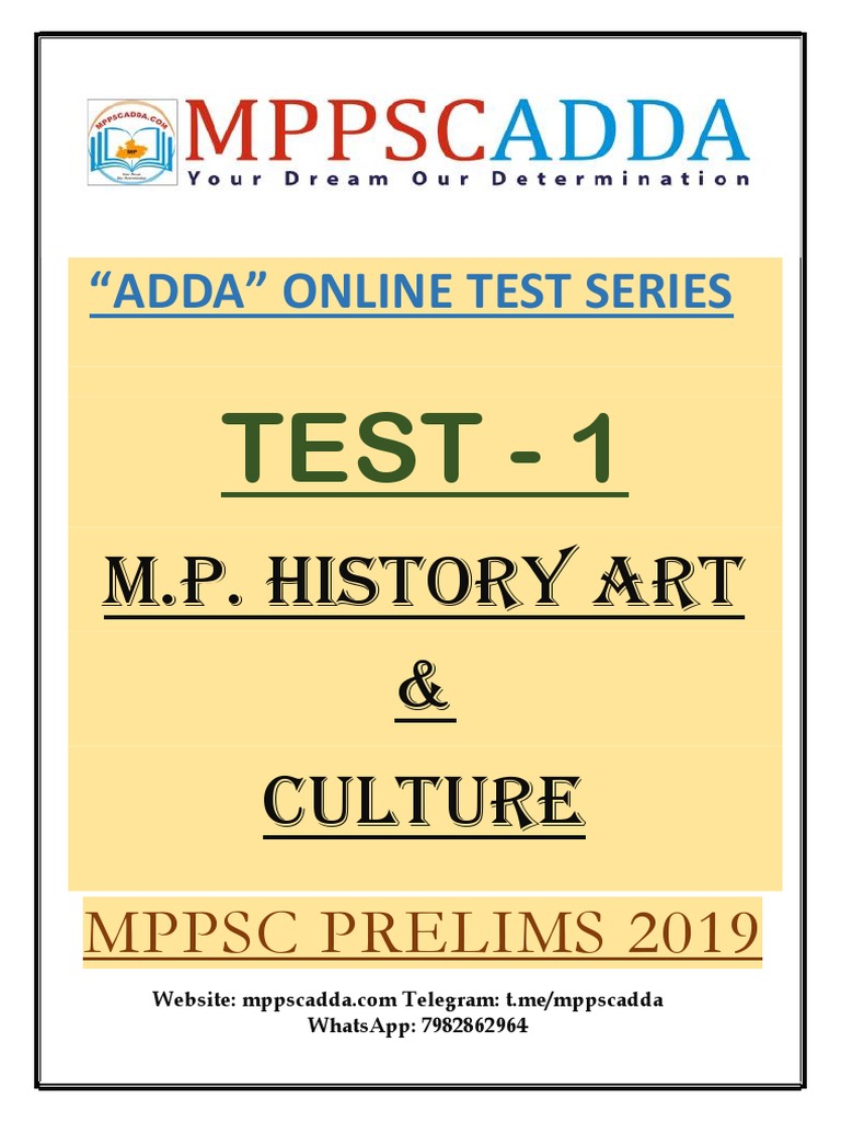 Test 1 MP History Art and Culture Secured | PDF
