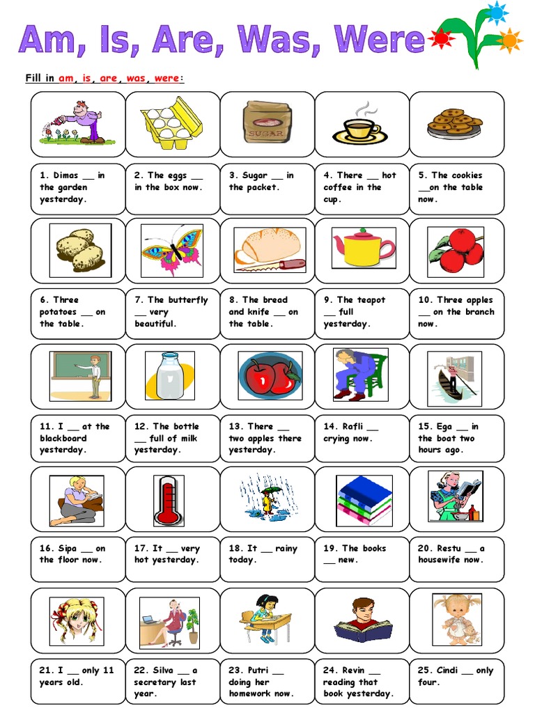Am Is Are Was Were 30467 | PDF | Foods | Nature