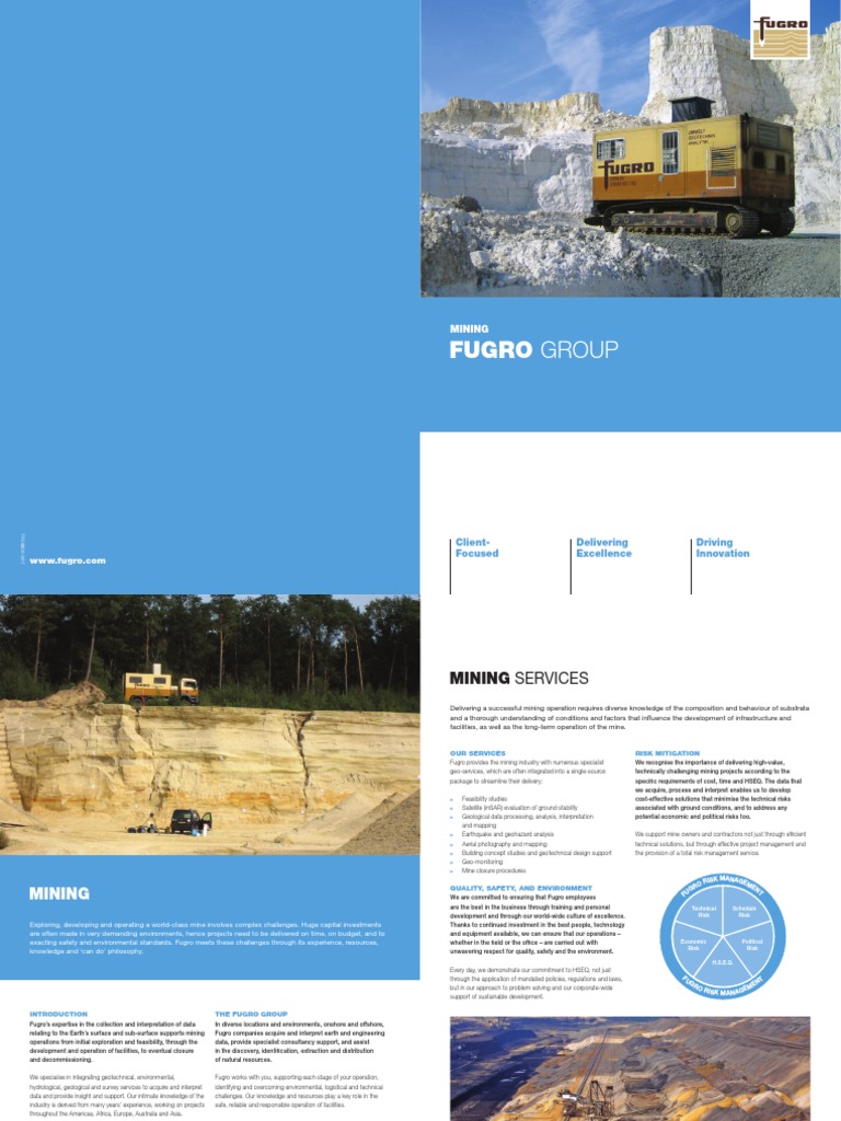 Mining Brochure PDF | PDF | Mining | Geotechnical Engineering