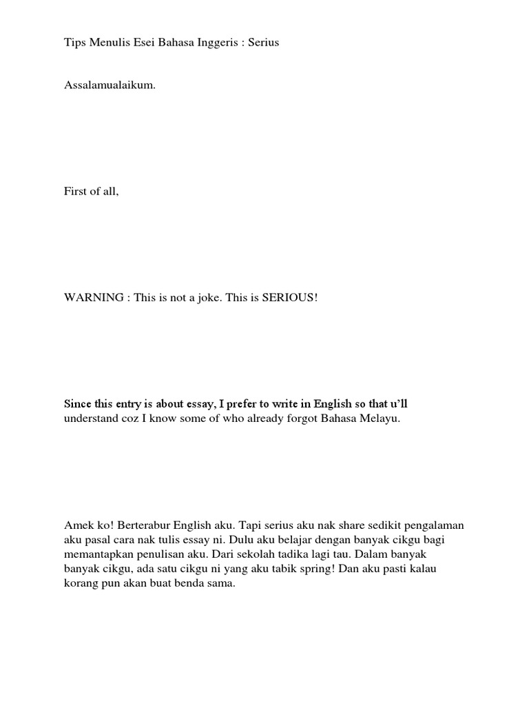 Tips Buat Karangan Bi | PDF