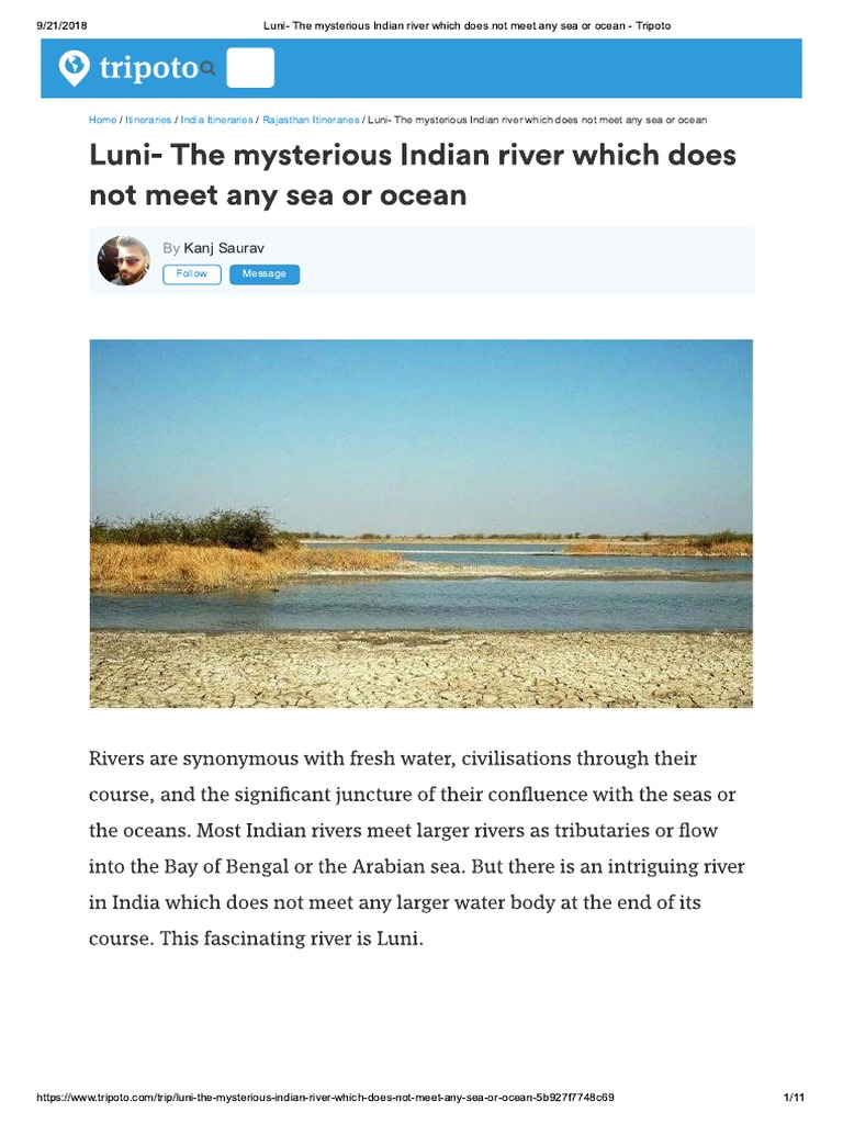 Luni River: India's Mysterious End | PDF