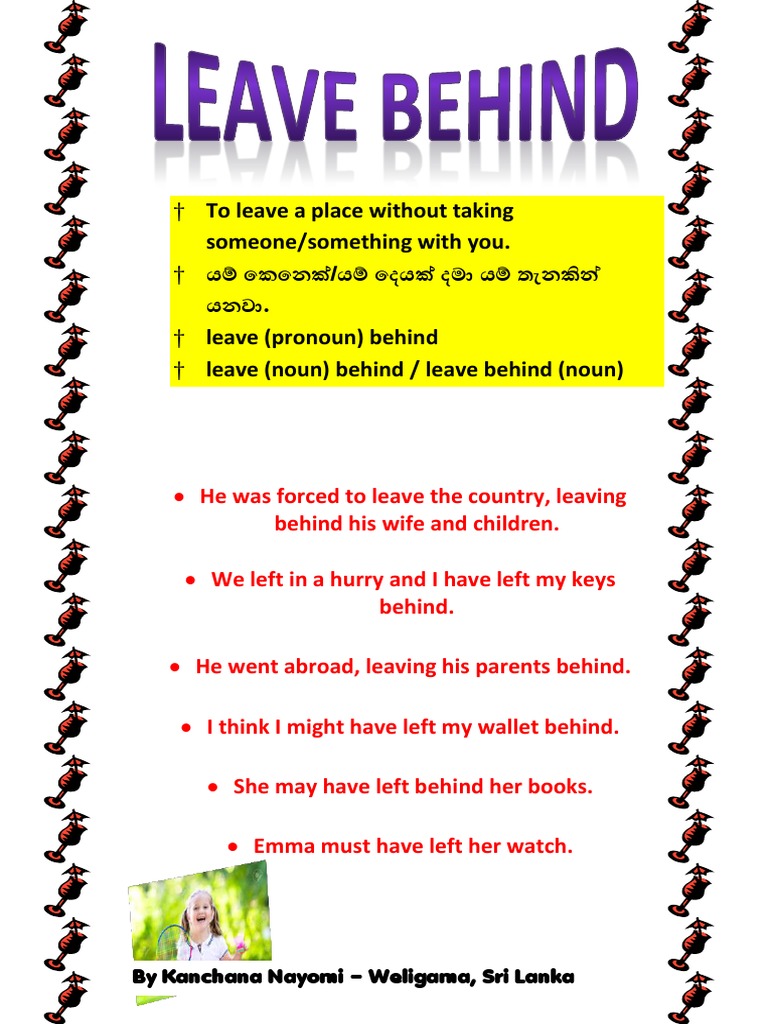 Leave Behind PDF | PDF