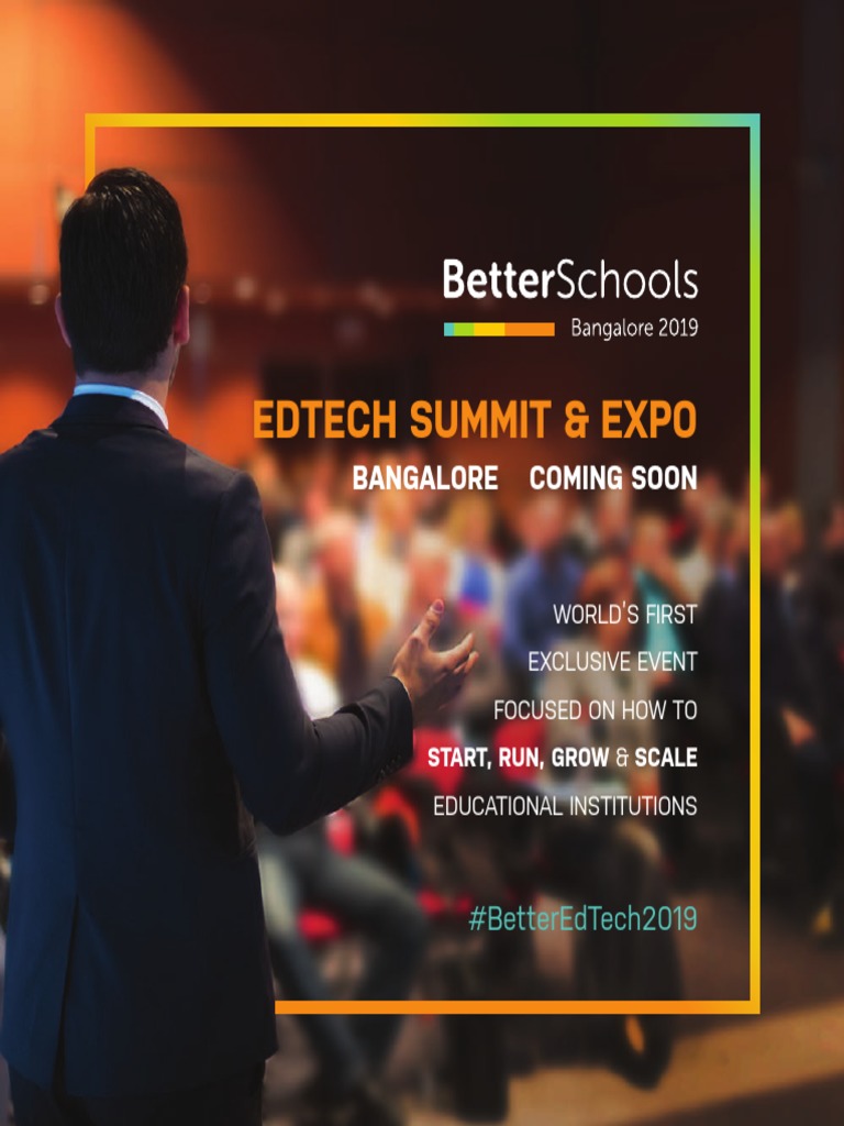 Edtech Summit & Expo: Bangalore Coming Soon | PDF | Educational ...