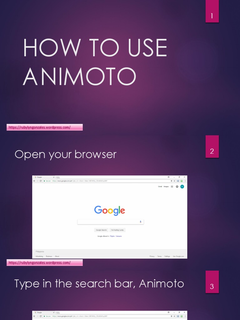 Rubylyn - Armas - How To Use Animoto | PDF | Digital Technology | Media ...
