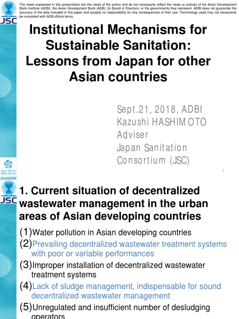 Japan's Decentralized Sanitation Insights | PDF | Sanitation | Wastewater