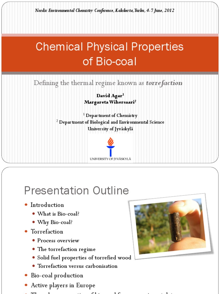 Chemical Physical Properties of Bio Coal | Biomass | Fuels