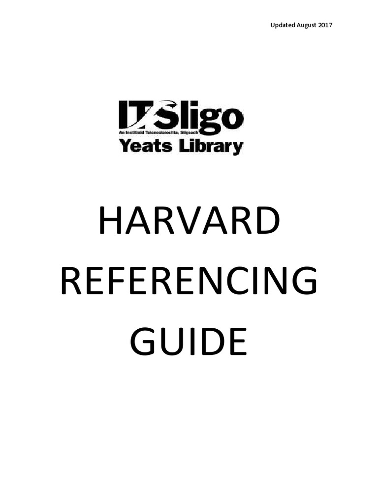 Harvard Referencing System 2017 | PDF | Citation | Publishing
