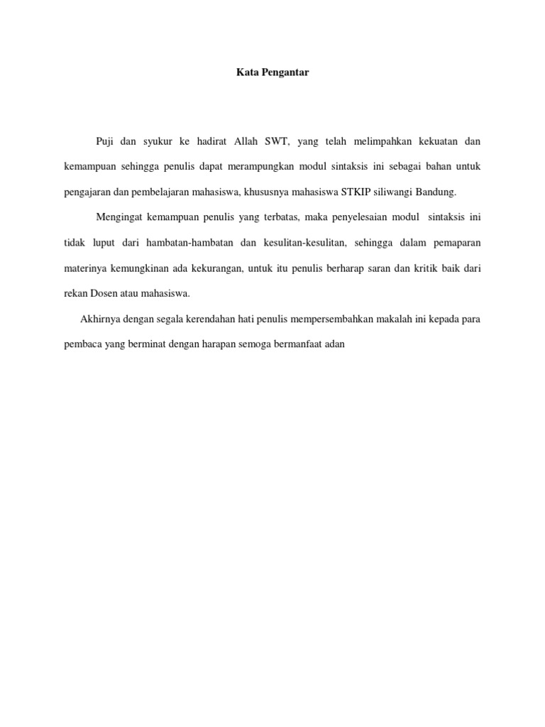 Modul Sintaksis PDF | PDF