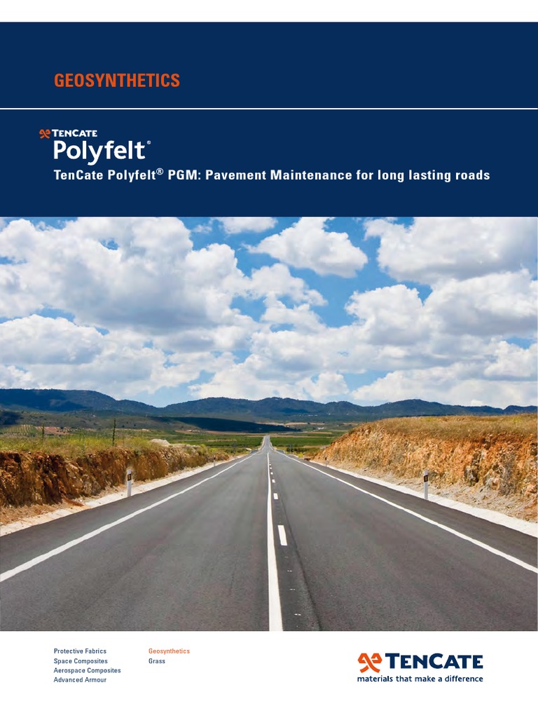 TenCate Polyfelt PGM Brochure en 502023 | PDF | Road Surface | Road
