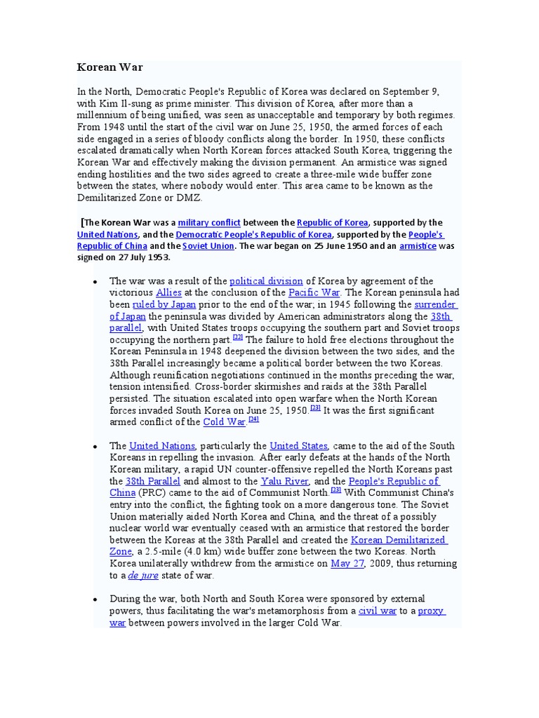 Korean War: Political Division Allies Pacific War Ruled by Japan ...