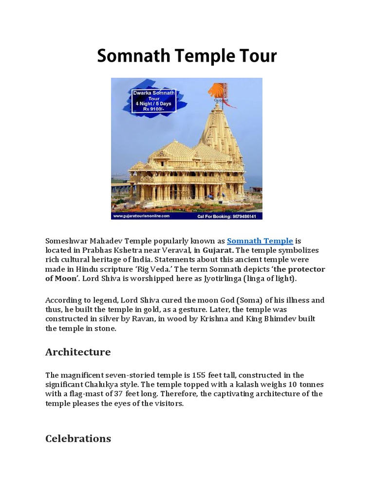 Somnath Temple Tour | PDF | Indian Religions | Religion And Belief