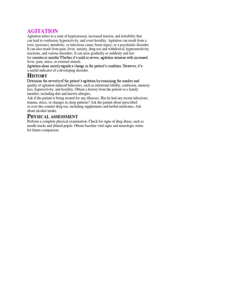 Agitation | PDF