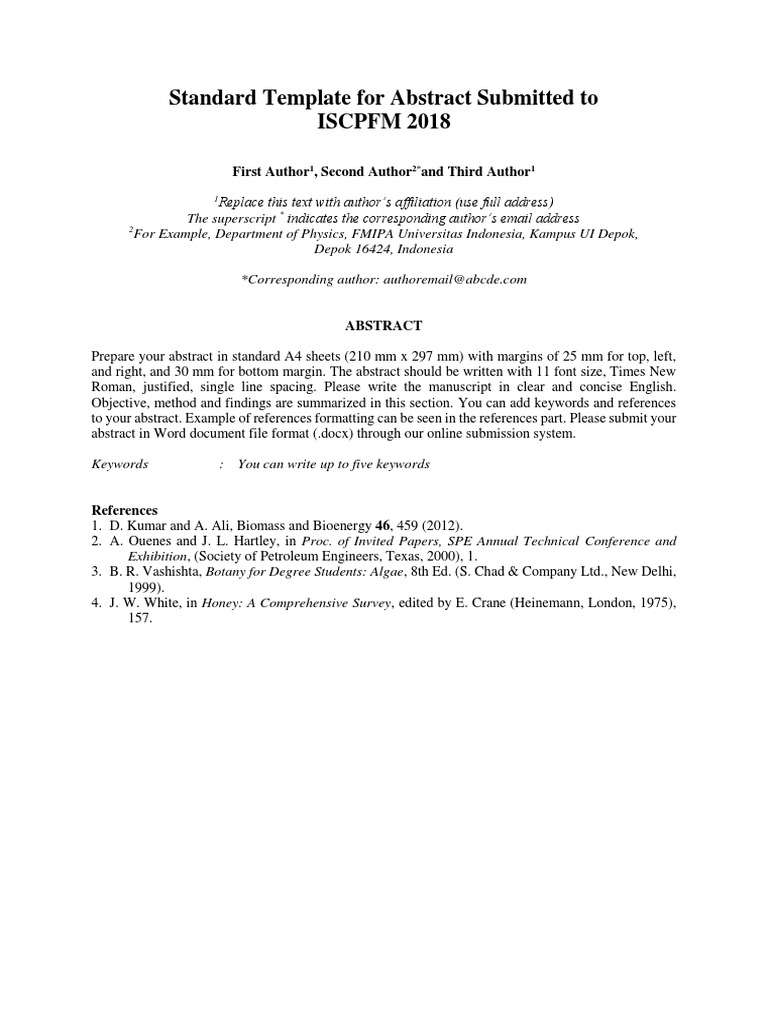 ISCPFM-2018 Abstract Template | PDF