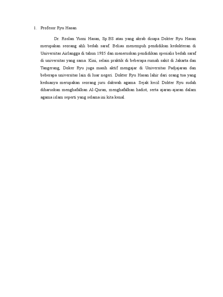 Profesor Ryu Hasan | PDF