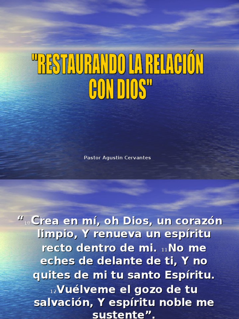 Restaurando La Relacion Con Dios | PDF