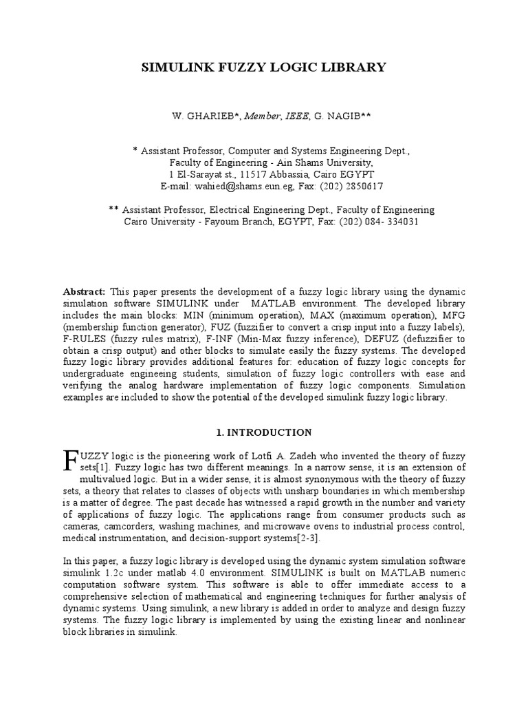 Fuzzy PDF | PDF | Fuzzy Logic | Matlab