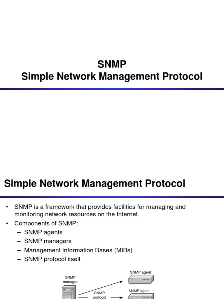 SNMP Simple Network Management Protocol | PDF | Internet Protocols | Computer Networking