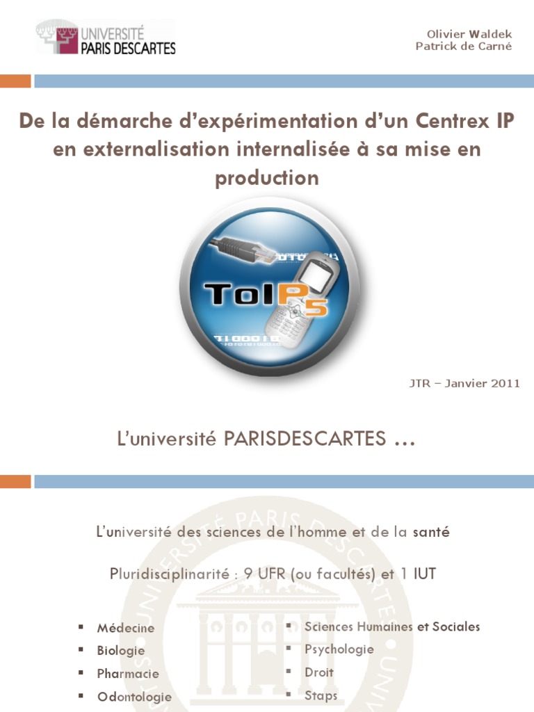 Configuratio TOIP | PDF | séance d'initiation au protocoles | Internet