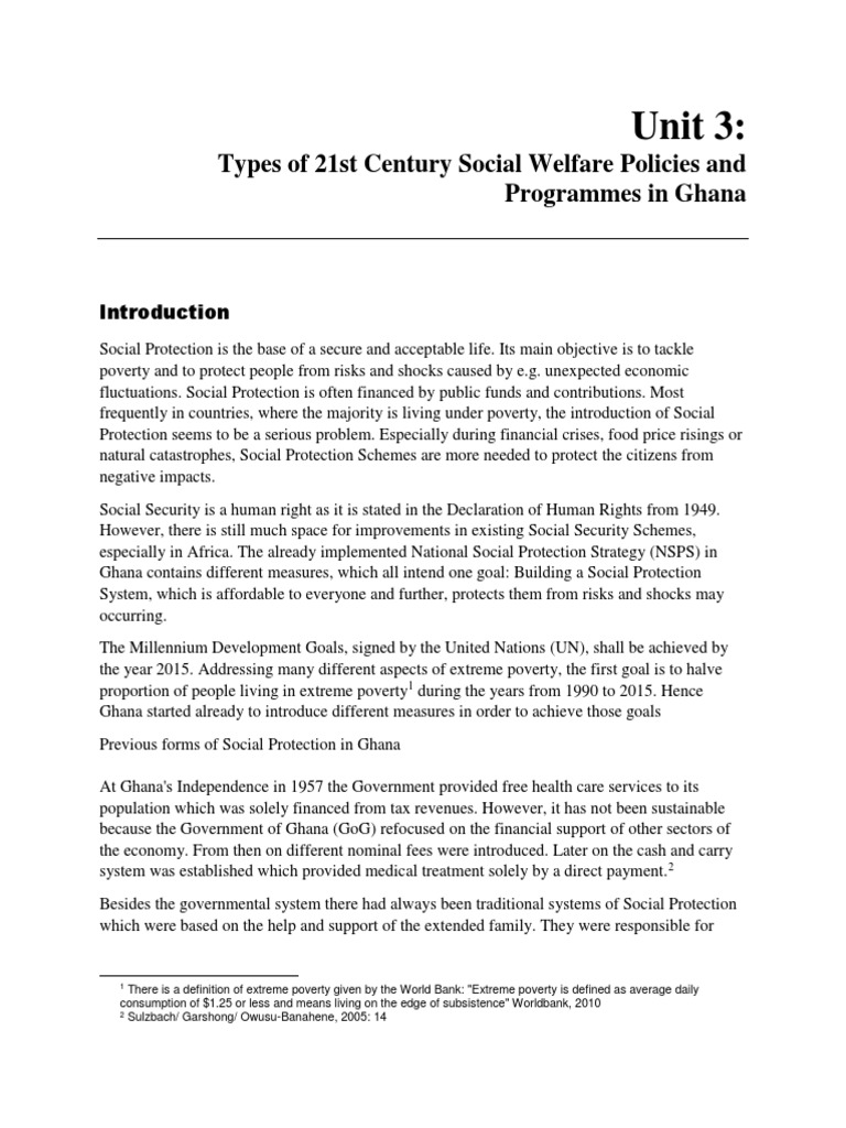 SOWK 260 (Unit 3) PDF | PDF | Social Protection | Poverty