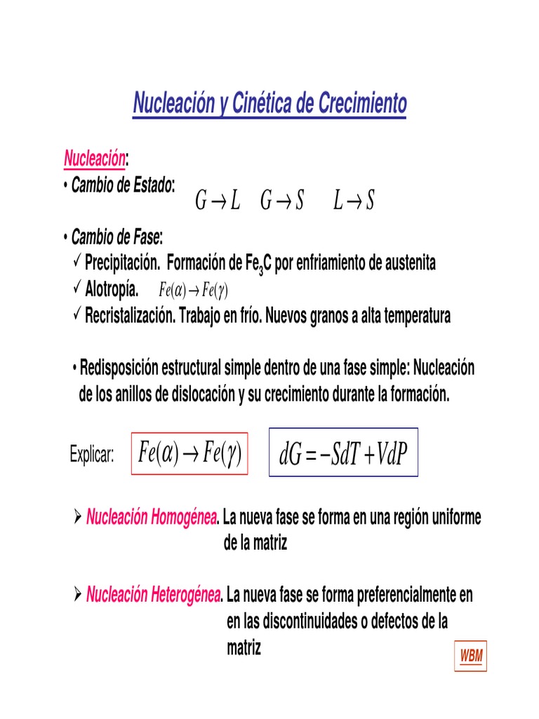 Nucleación | PDF | Nucleación | Rieles
