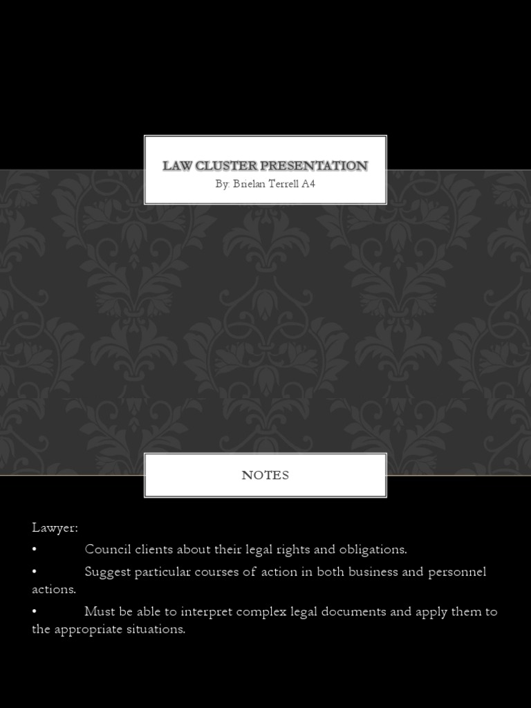 Law Cluster Presentation | PDF | Social Science | Law