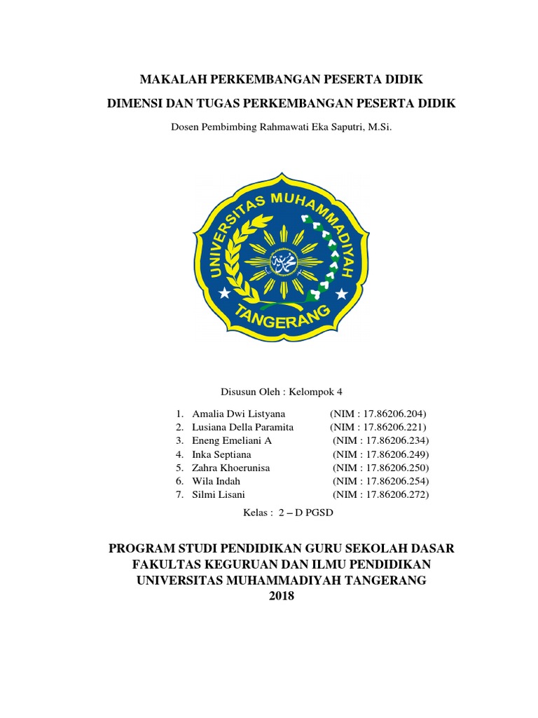 Makalah Dimensi Dan Tugas PPD | PDF