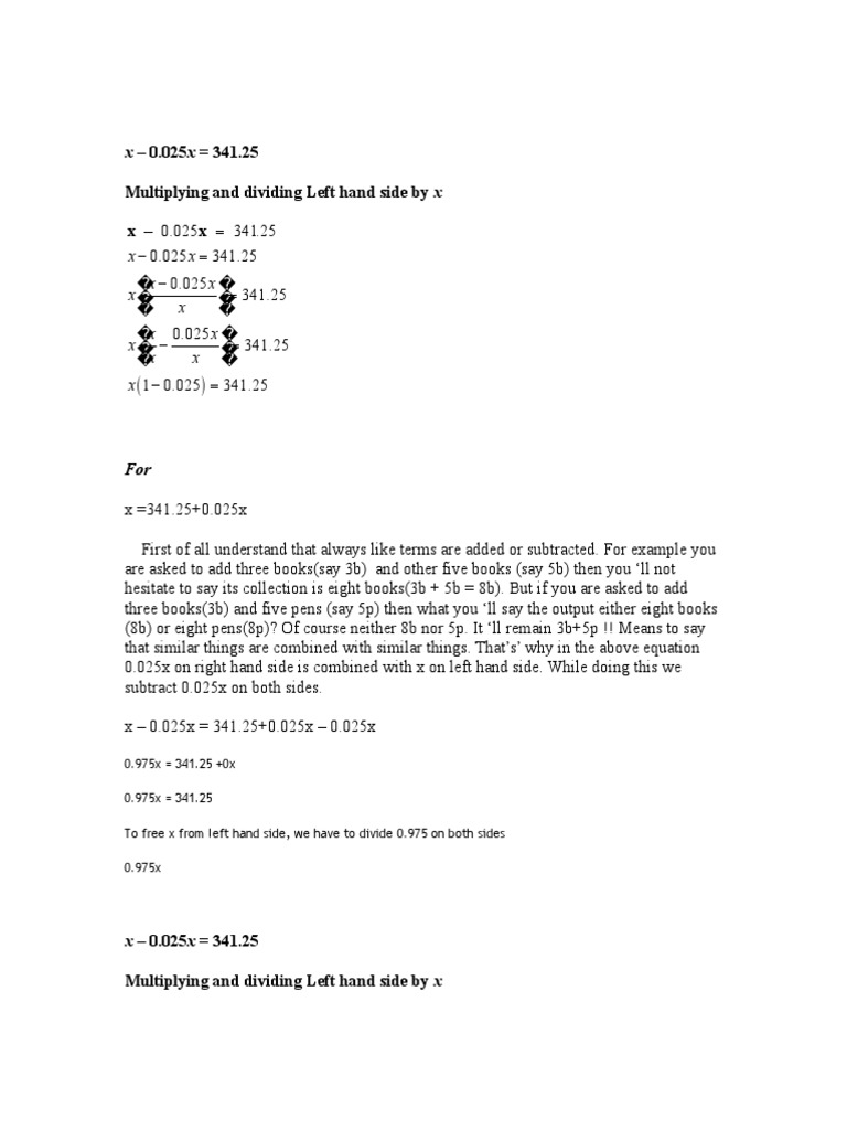 Equation Solving | PDF | Mathematical Objects | Arithmetic