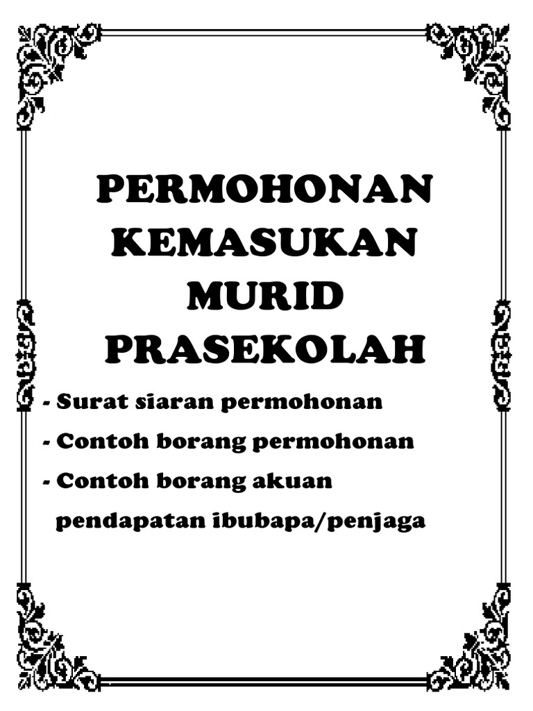 Senarai Semak Fail Pengurusan Prasekolah | PDF Senarai Semak Fail Pengurusan Prasekolah | PDF