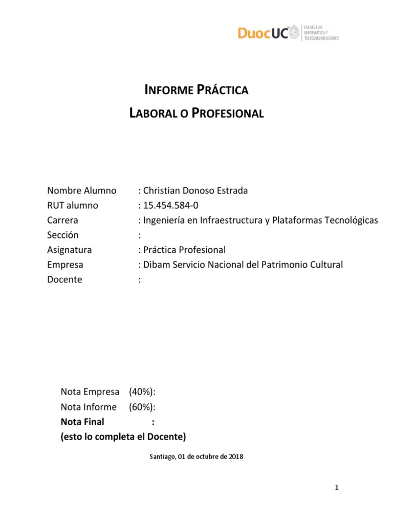 Formato Informe de Práctica Escuela IT Duoc UC AVaras | Bibliografía | Gestión de recursos humanos