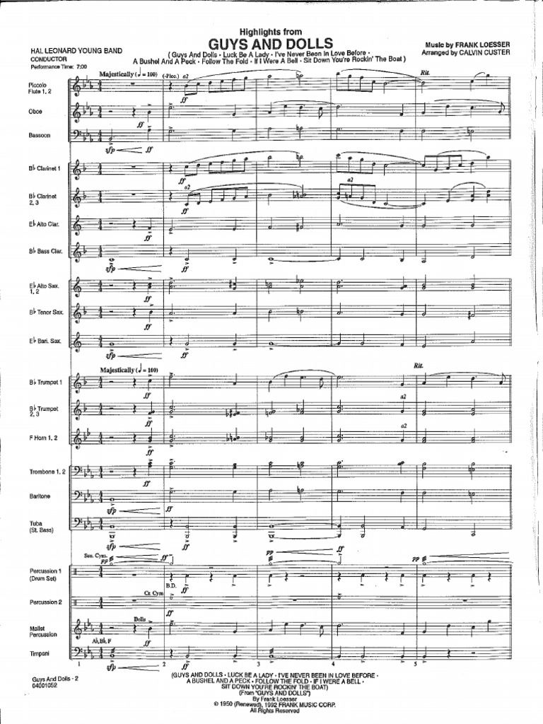 Guys and Dolls | PDF