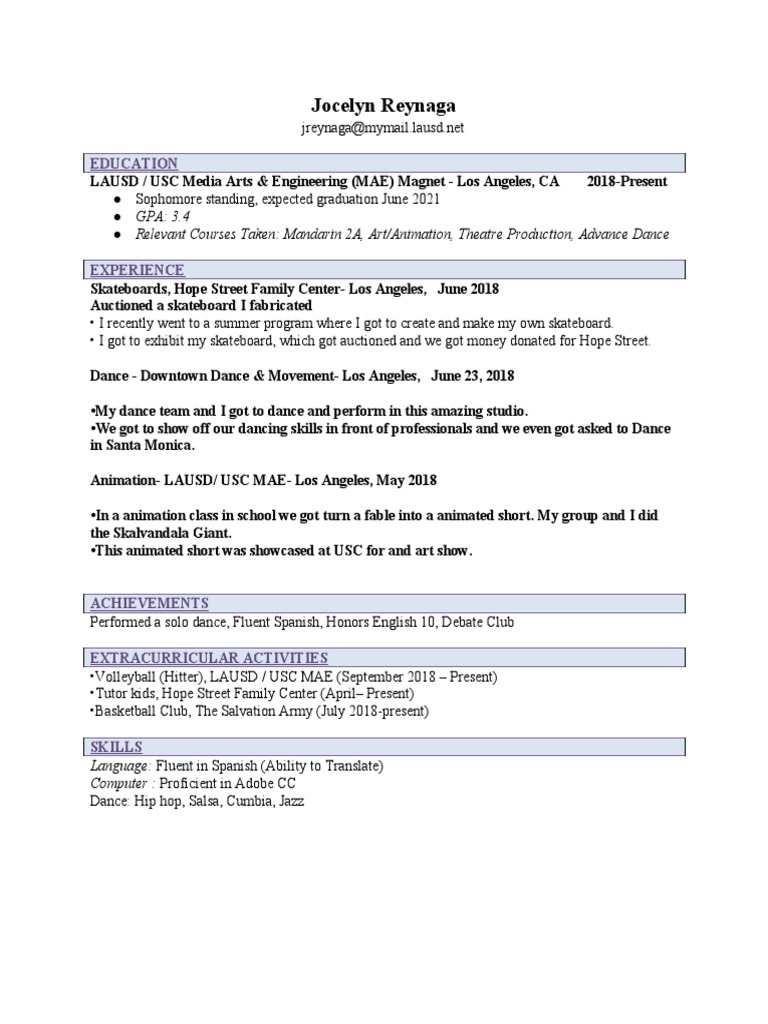 Sample Resume 2017 | PDF