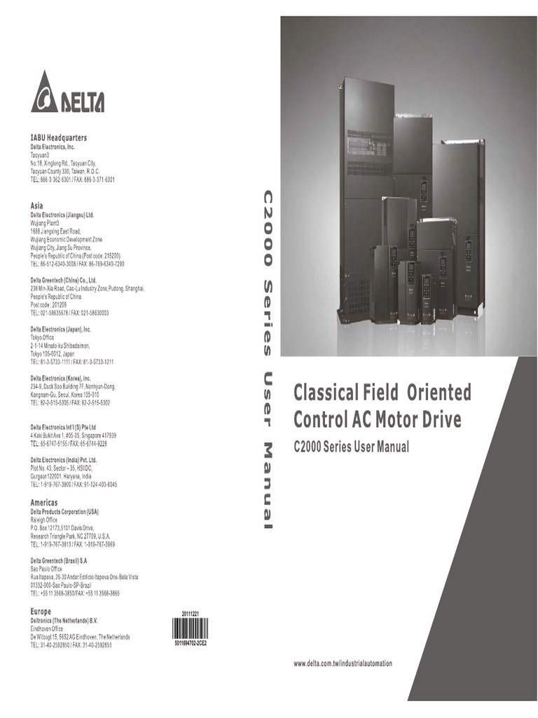 Delta C2000 AC Motor Drive Manual | PDF | Air Conditioning ...
