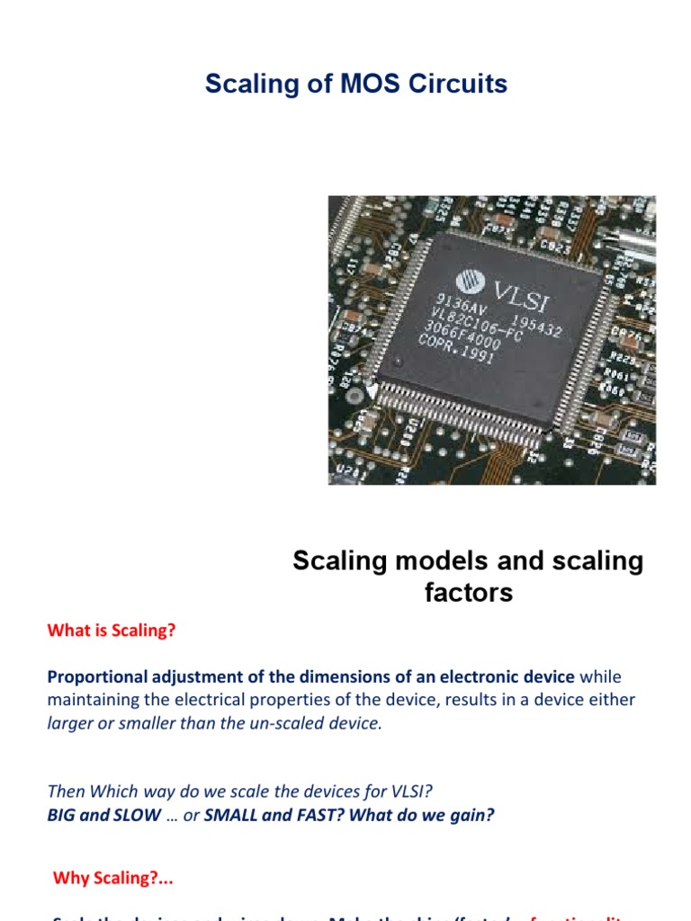 Scaling Models and Factors in VLSI | PDF | Integrated Circuit ...