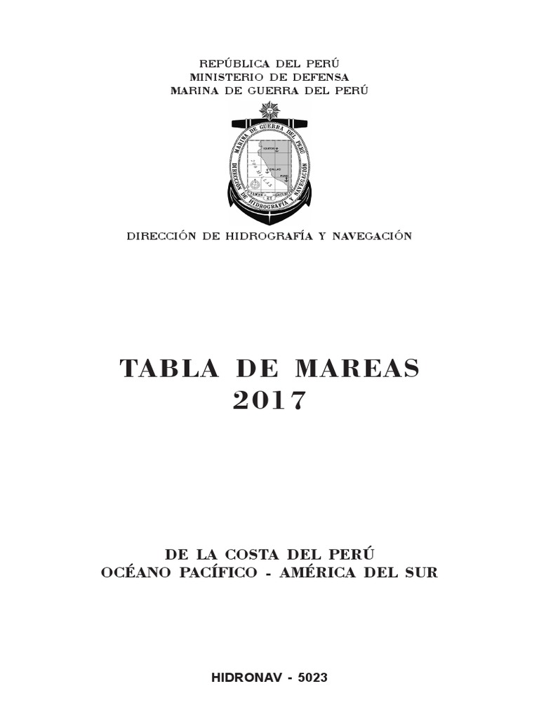 Tabla Mareas 2017 | PDF | Marea | El nivel del mar