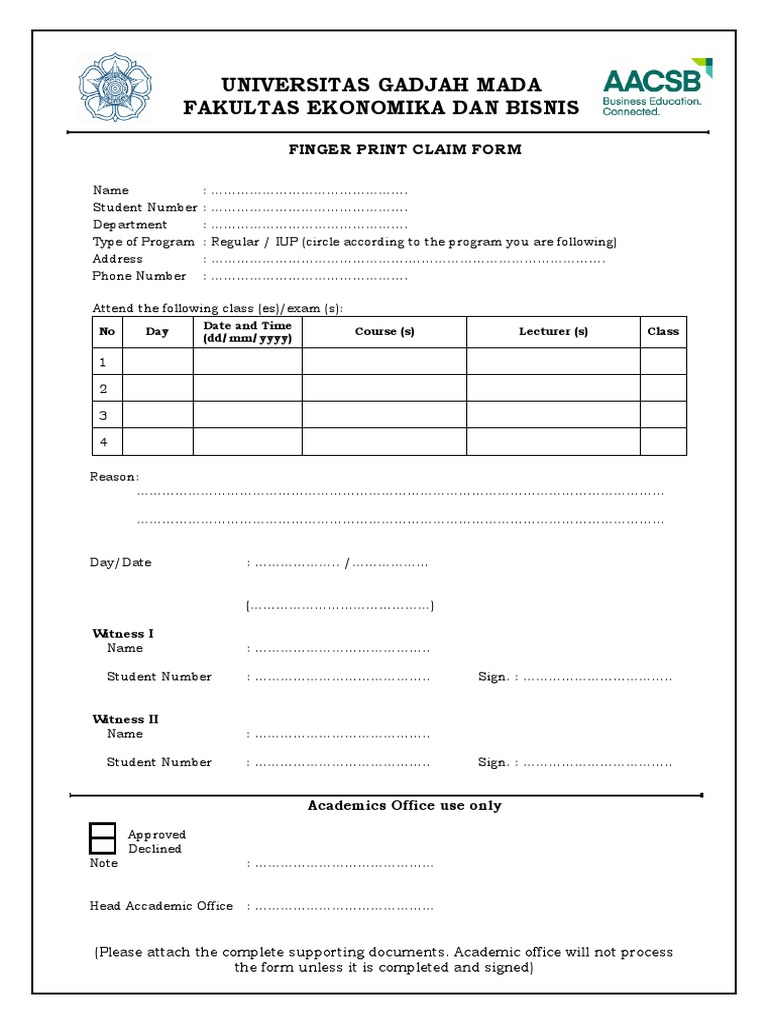 Form Finger Print Claim PDF | PDF | Computing And Information Technology