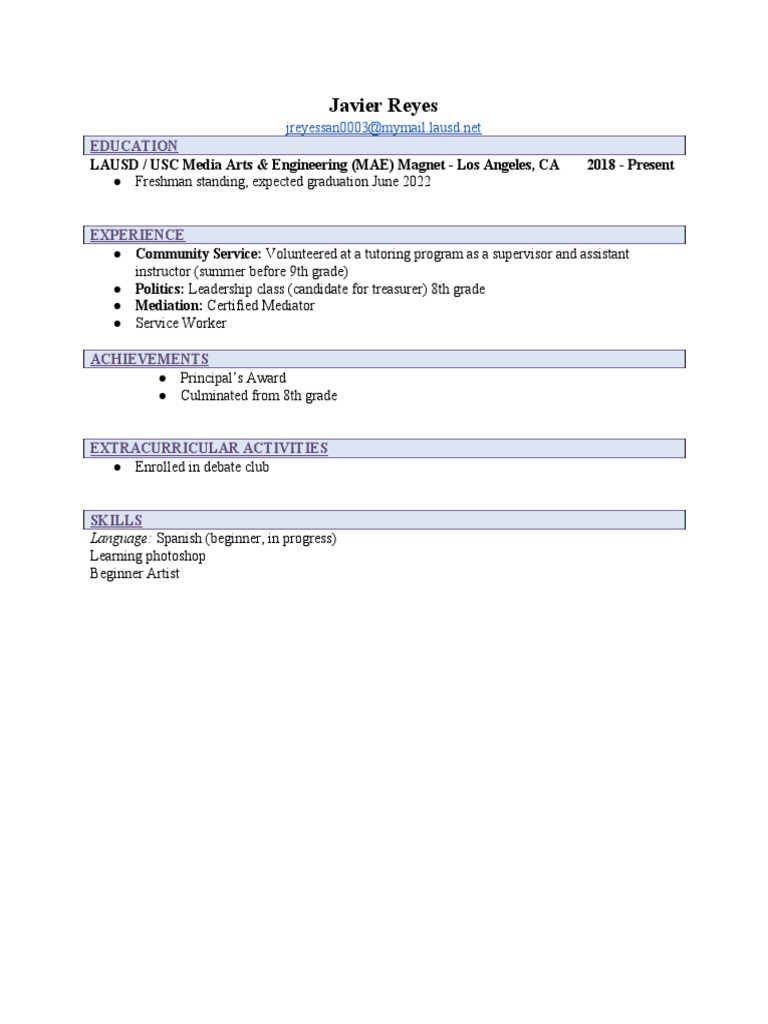 Sample Resume 2017 | PDF