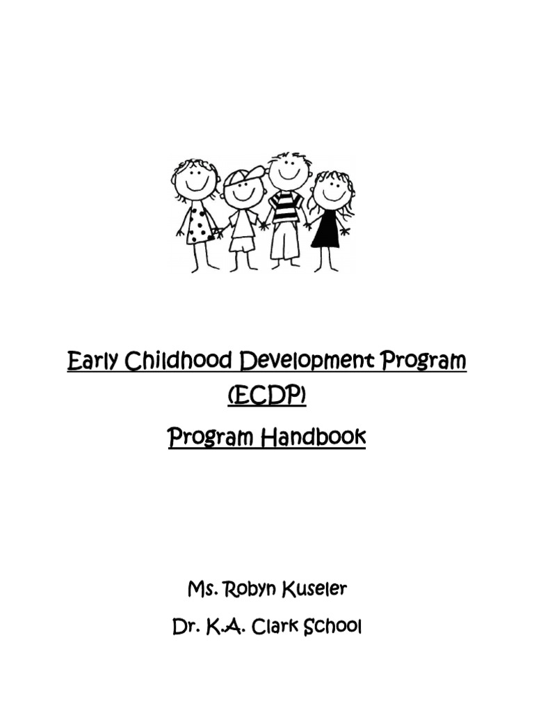 Ecdp Program Handbook | PDF | Child Development | Relationships